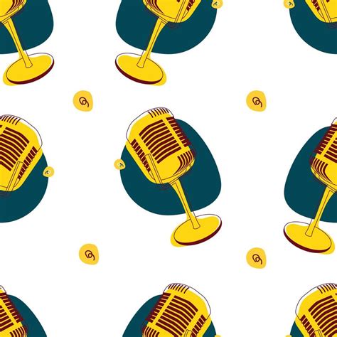 Yellow Green Pattern Of Condensor Microphone Layout 63216959 Vector Art