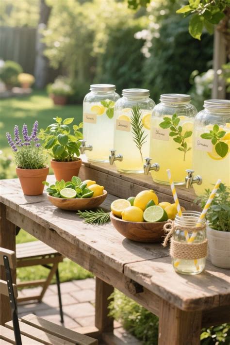 Refreshing Lemonade Bar Ideas And Victorian Tea Party Fun Pool Party