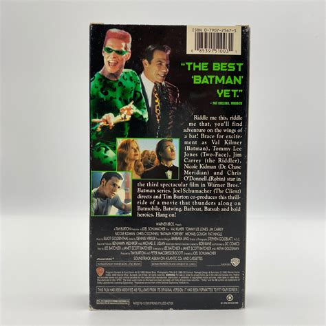 Batman Forever Vhs Tape 1995 Warner Home Video Mom And Pop Culture