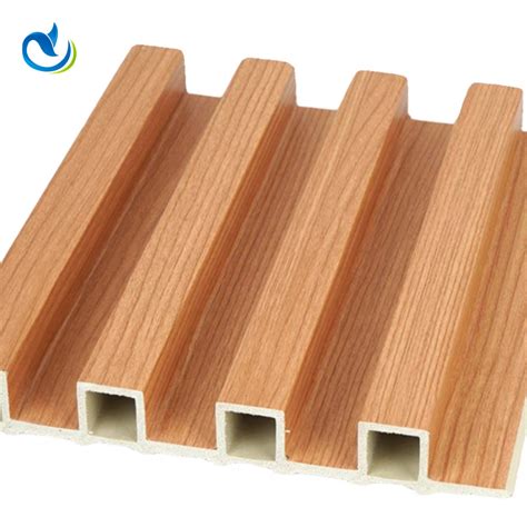Arris Interior Decorative WPC Fluted Wall Cladding Integrated PVC Wooden Louver Panel WPC Wood