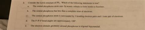 Solved Consider The Lewis Structure Of Pf3 Which Of The