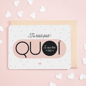 Carte à gratter tata Tu vas être tata Etsy France