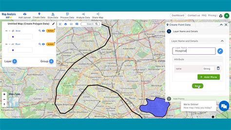 create point line polygon on map mapog