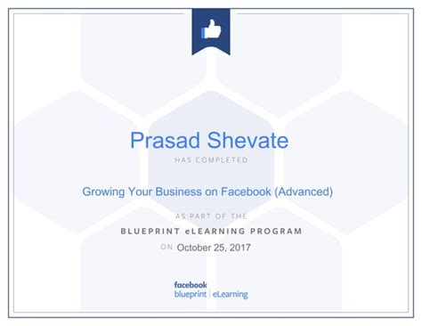 Facebook Certificate Ppt