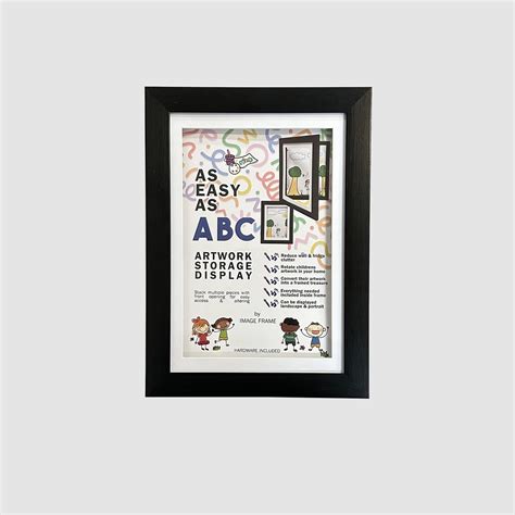 Image Easy As Abc Storage Frame Black Briscoes