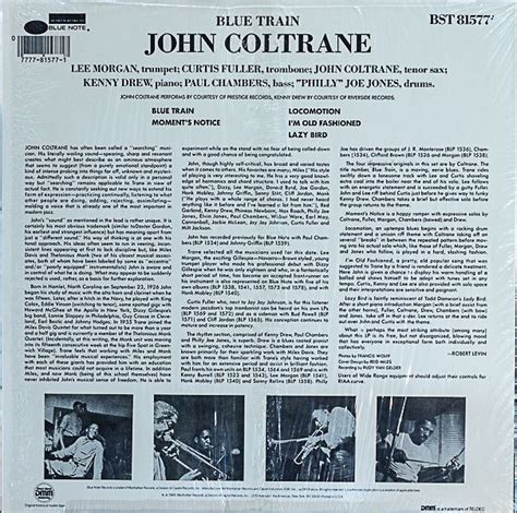 ジョンコルトレーンts BLUE TRAINレコード ジャズ BLUE NOTECricket Record