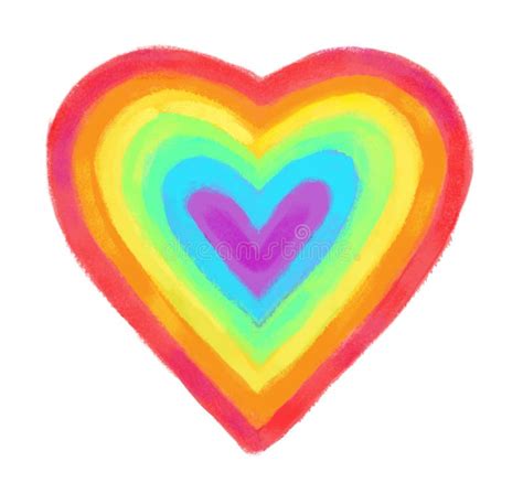彩虹心 白色上隔离的光栅图 同性恋权利符号 水彩lgbt艺术，纹理，手绘 库存例证 插画 包括有 女同性恋者 平等 174125670