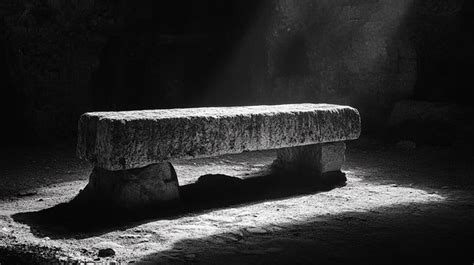 Free Mysterious Stone Bench Photo Stone Bench Light Download At Stockcake