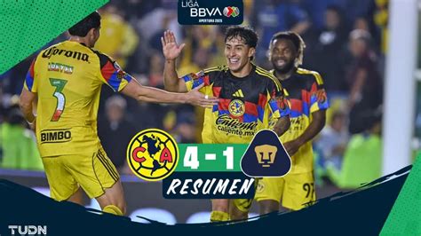 América Vs Pumas Goles Video Y Resultado Del Partido De Liga Mx