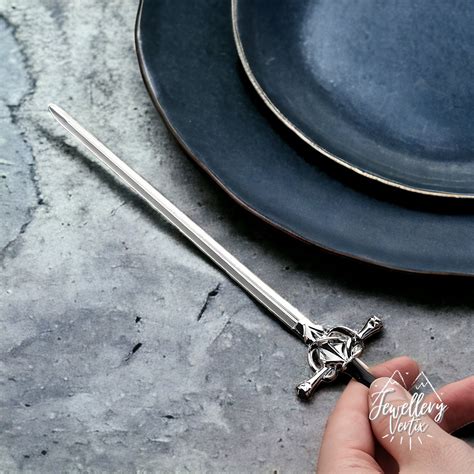 Warrior Katana Silver Ruby Sword Hair Pin Unique Vintage Etsy