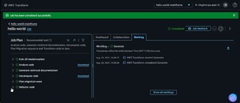 Modernize Cobol To Java With Aws Transform Step By Step Mainframe