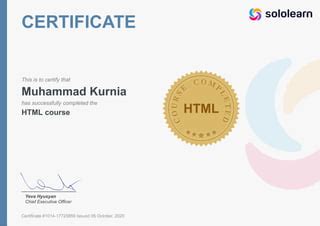 Certificatehtml Pdf Education