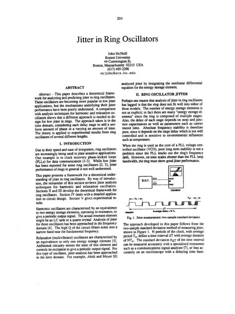 Jitter In Ring Oscillator Pdf