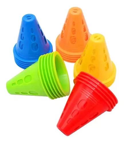 Conos Deportivos 12 U Entrenamiento Agilidad 8 Cm Con Huecos