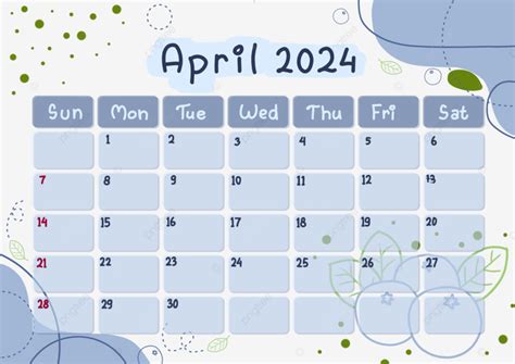 รูปปฏิทินเดือนเมษายน 2567 Png ปฏิทิน เมษายน 2024ภาพ Png และ Psd