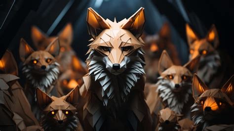 Premium Photo A Group Of Fox Models