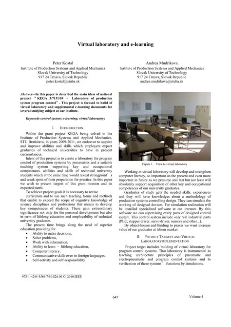 Pdf Virtual Laboratory And E Learning