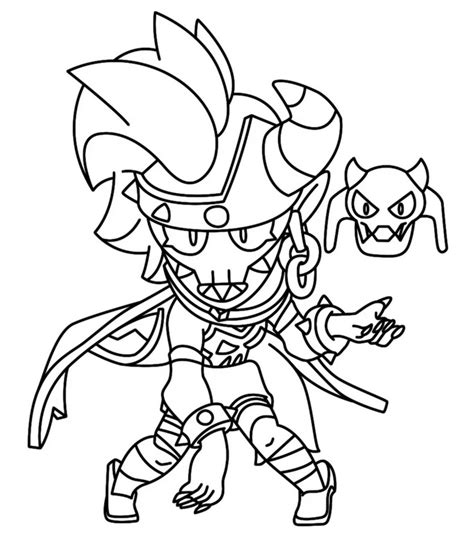 Kolorowanka Brawl Stars Anioły Kontra Demony Demon Emz 75