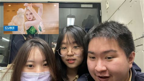 여자아이들gi Dle Nxde Official Music Video Reaction 反應影片 Youtube