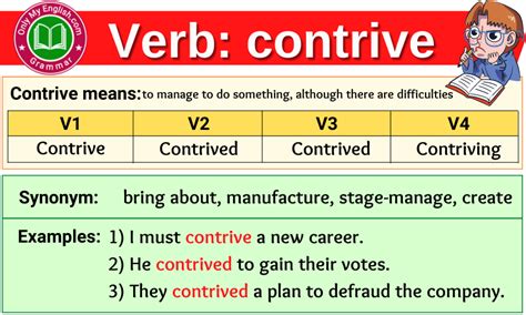 Contrive Definition
