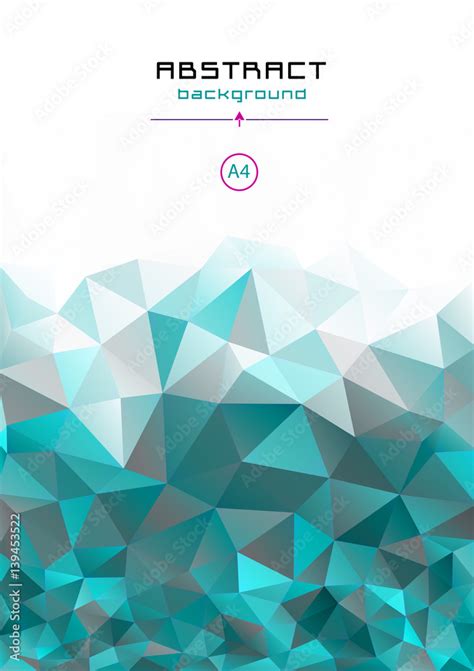 Vector Cover Background A4 Annual Report Low Poly Triangles