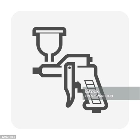 油漆槍圖示向量圖形及更多剪裁圖圖片 剪裁圖 器材 噴 Istock