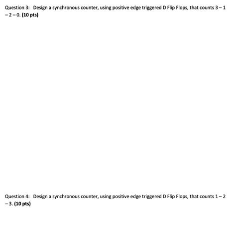 Solved Question Design A Synchronous Counter Using Chegg