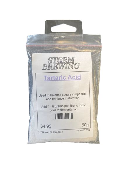 Tartaric Acid Storm Brewing