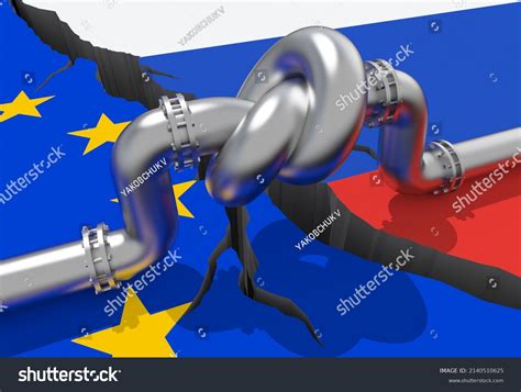 Fuel Gas Pipeline Knot On Background Stock Illustration 2140510625