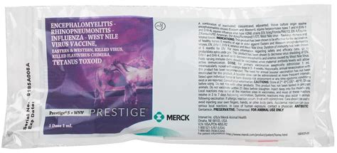 Valley Vet Prestige 5 Wnv Equine Vaccine Merck West Nile Virus