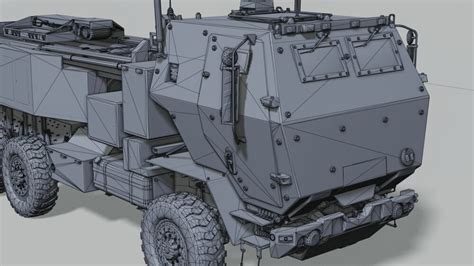 Himars Low Poly Game Ready 3d Model Download Artillery Systems On