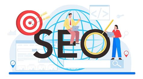 Premium Vector Seo Typographic Header Idea Of Search Engine
