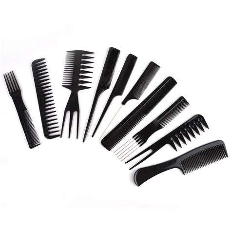Mayitr 10pcs Professional Salon Hair Combs Black Anti Static Heat Resistant Hair Styling Comb