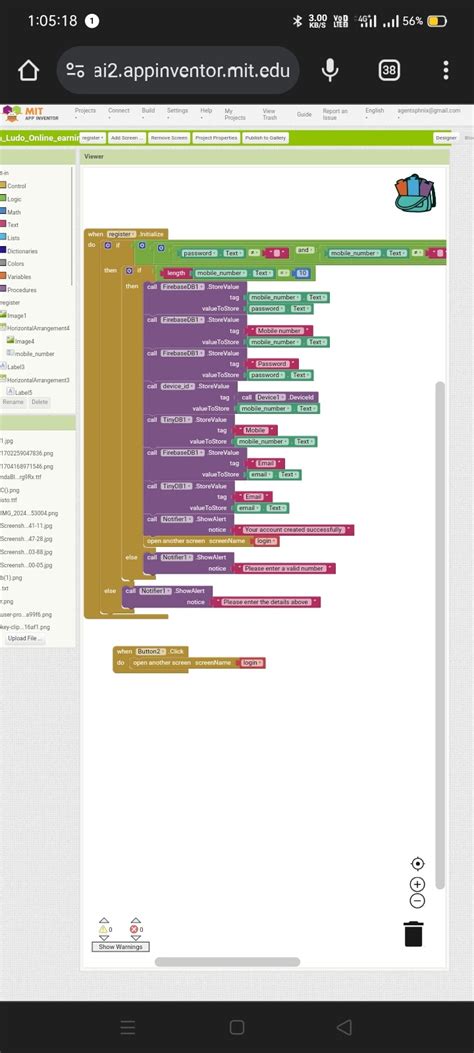 Facing Issue In Login System Mit App Inventor Help Mit App Inventor Community