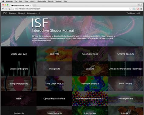 using the isf editor to create glsl generators and fx — vdmx mac vj