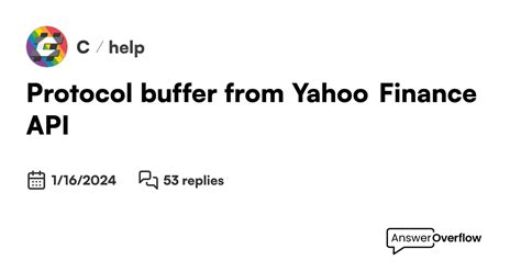 Protocol Buffer From Yahoo Finance Api C