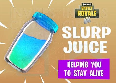 Fortnite Birthday Party Slurp Juice Printable Fortnig