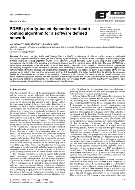 pdmr priority based dynamic multi path routing algorithm for a