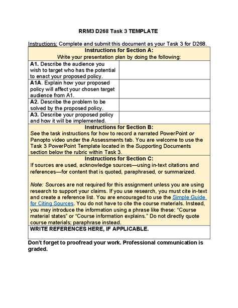 Rrm3 D268 Task 3 Template Rrm3 D268 Task 3 Template Instructions Complete And Submit This