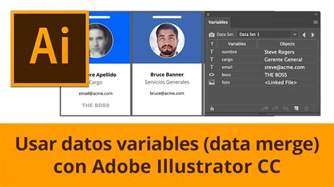 Usar Datos Variables En Adobe Illustrator Data Merge Youtube