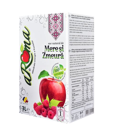 Suc natural de mere și zmeură L Suc natural de mere Suc Aroma