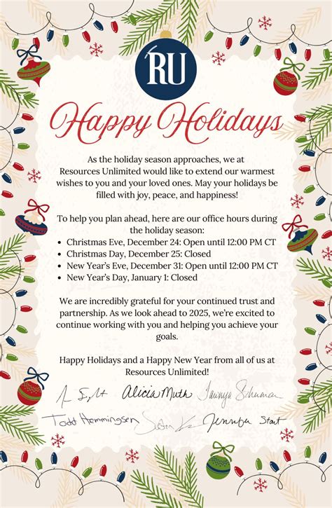 Resources Unlimited On Linkedin Happyholidays Christmas Newyears