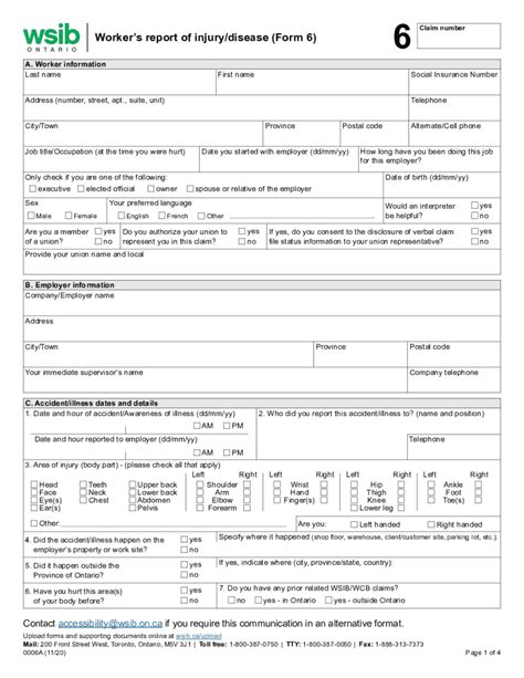 Complete Form 6 Wsib Online