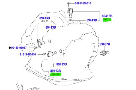 Toyota Vitz 13l 2005 2010 Transmission Speed Sensor No2 Toyota