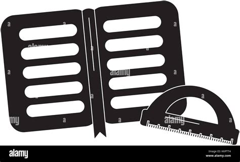 school open book and protractor stock vector image and art alamy