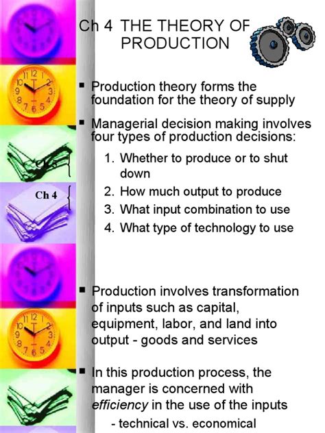 Ch 4 The Theory Of Production Pdf Long Run And Short Run Production Function