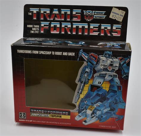 Topspin 100 Complete W Box And Insert 1985 G1 Transformers Hasbro Vintage Figure Wheeljacks Lab
