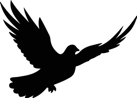 Dove Black Silhouette 38100764 Vector Art At Vecteezy