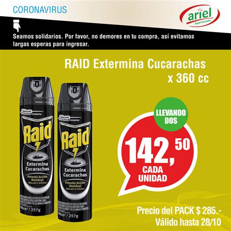 Promo Raid Cucarachas En Ariel Supermercado Ariel