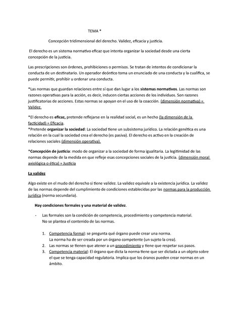 Tema 2 Apuntes 2 Tema Concepción Tridimensional Del Derecho